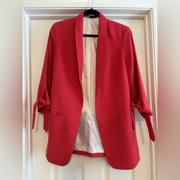 Express | Jackets & Coats | Coral Blazer Jacket Perfect For Spring Or ...